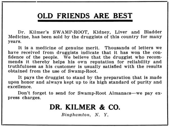 Dr. Kilmer's Swamp-Root (patent medicine) - Kook Science