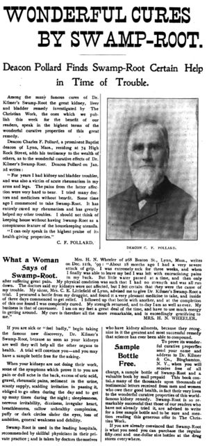 Dr. Kilmer's Swamp-Root (patent medicine) - Kook Science