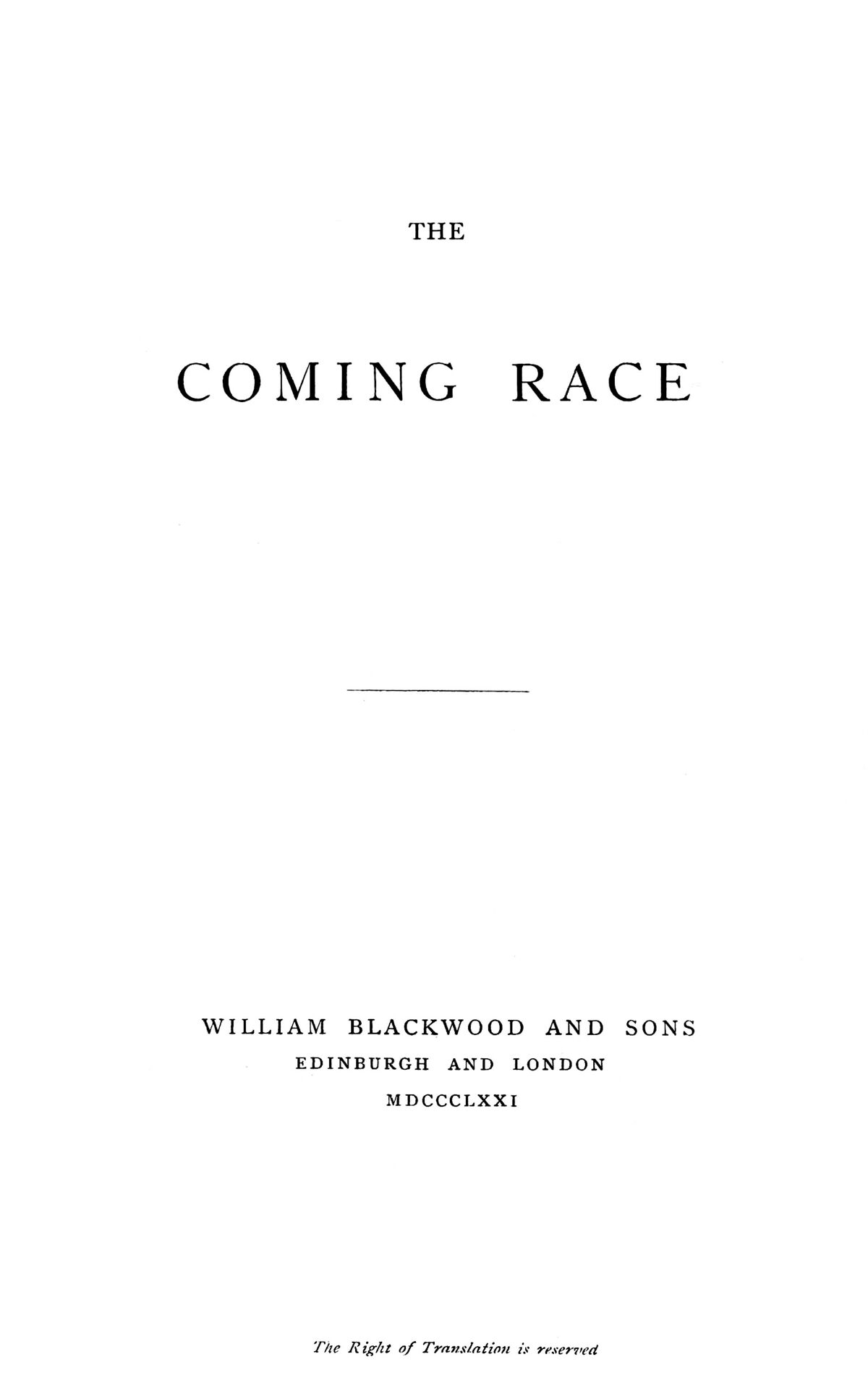 The Coming Race (1871 novel) - Kook Science