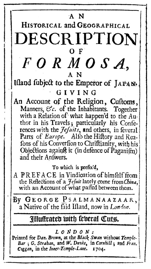 An Historical and Geographical Description of Formosa (1704 book ...
