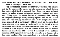 The Book of the Damned (1919 book) - Kook Science