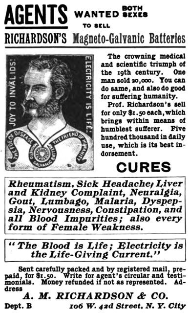 Richardson's Magneto-Galvanic Battery - Kook Science